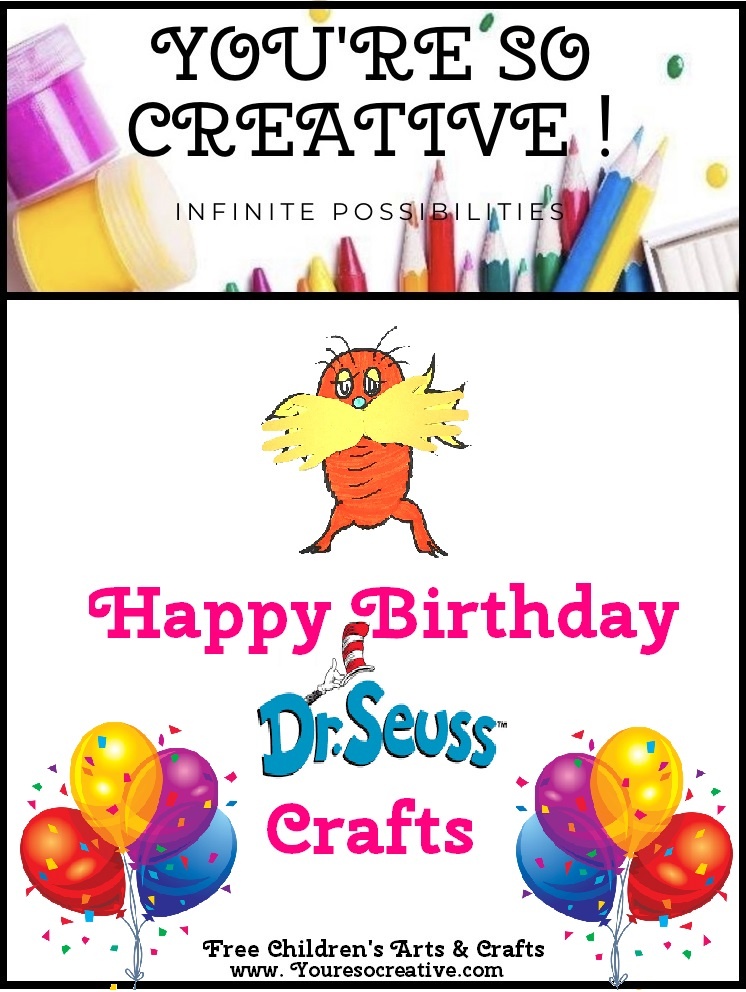 Free Kids Crafts To Celebrate Dr. Seuss's Birthday - You're so creative