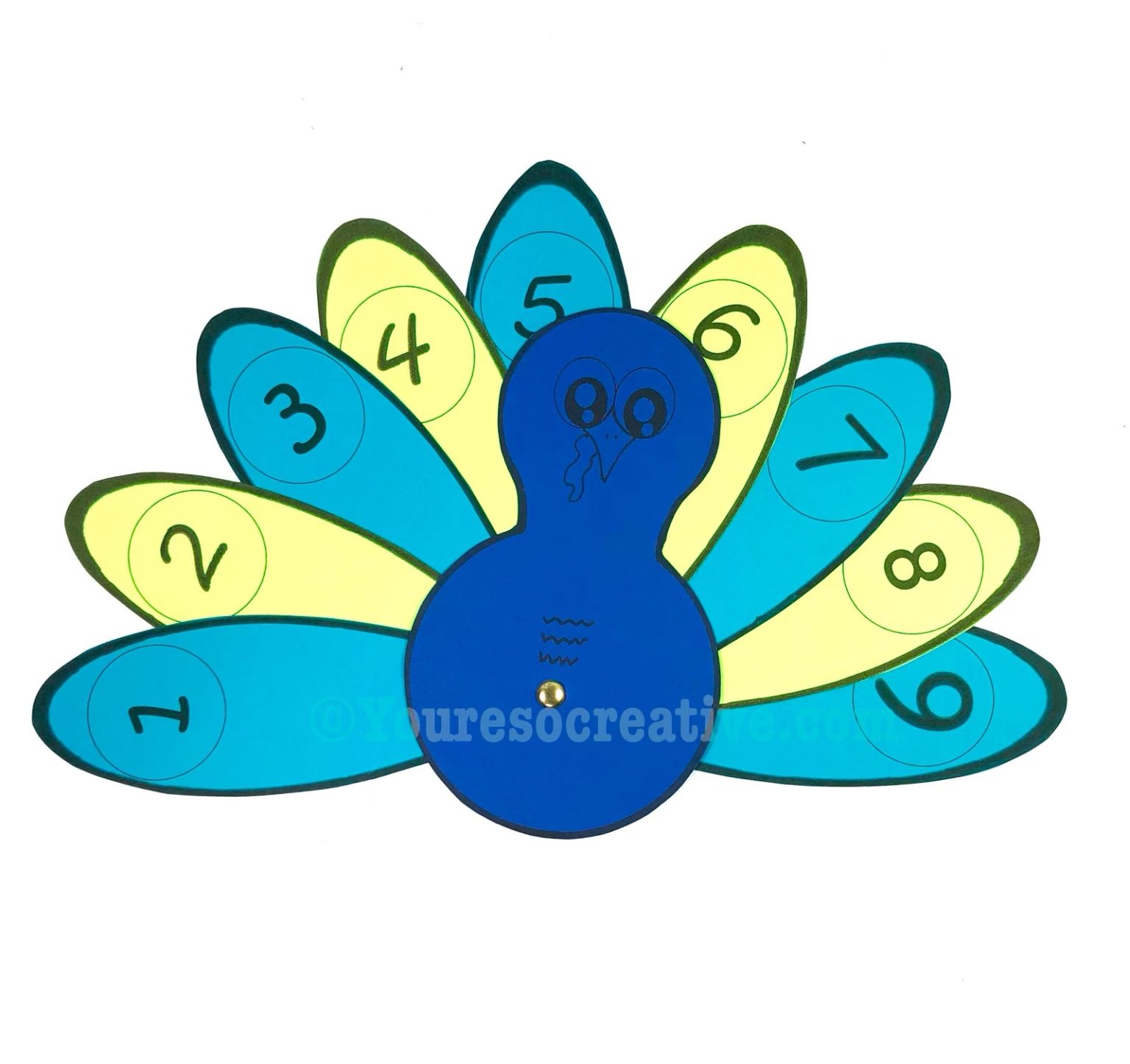Peacock Counting Craft - You're so creative